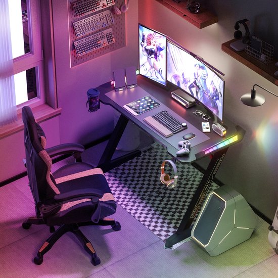 Groot laptopcomputerbureau - 55,11 x 23,62 x 30,71 inch - Rechthoekig ...