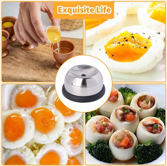 Ei opener met eierprikker - roestvrij staal - 2 stuks | bol