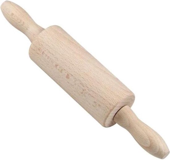 Deegroller Mini - hoogwaardige beukenhouten bakrol - 1 stuk ...