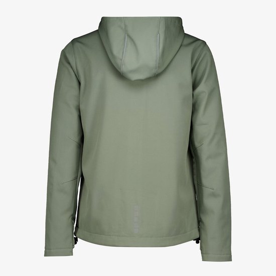 Mountain Peak kinder softshell jas groen - Maat 110/116 - Winddicht - Ademend materiaal | bol