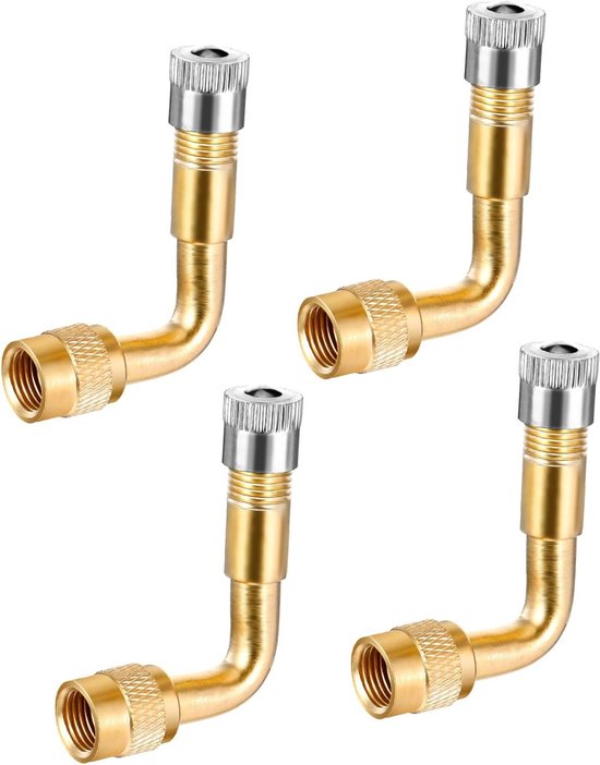 Pack of 2 90 Degree Valve Extension - Copper Valve Adaptor for Car ...