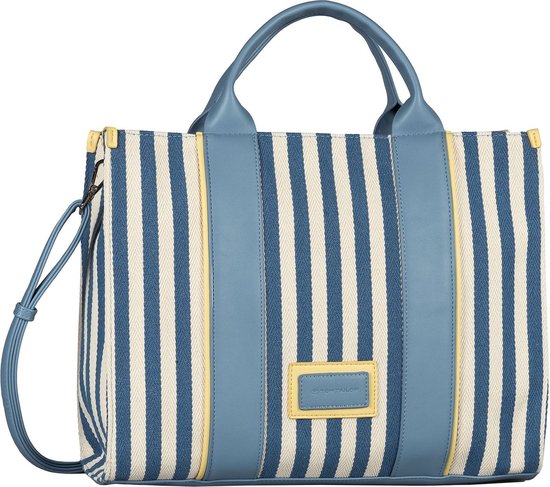 TOM TAILOR Sac à épaule Sac à main Malie Zip Tote Bag Stripes Blue Bleu ...
