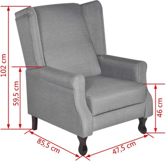 vidaXL Fauteuil - Grijs - Comfortabel en Stijlvol Fauteuil - Relaxfauteuil -... | bol