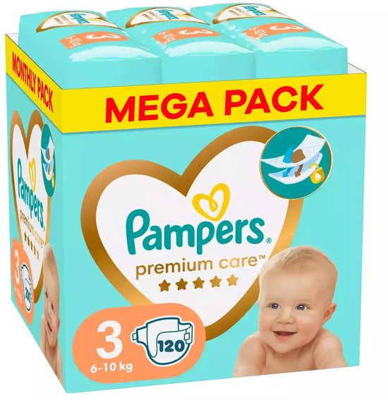 Pampers - Premium Care - Maat 3 - Mega Pack - 120 luiers | bol
