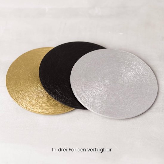 Kaarsenbord rond geborsteld aluminium - kaarsenhouder - 1 stuk - goud ...