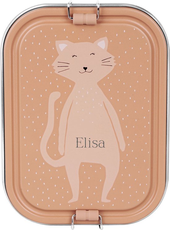 Studio Balune Gepersonaliseerde Trixie Lunchbox - Mrs. Cat | bol