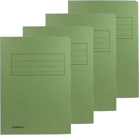 Documentenmap - 8x - A4 - groen - gerecycled karton - 300 grams ...
