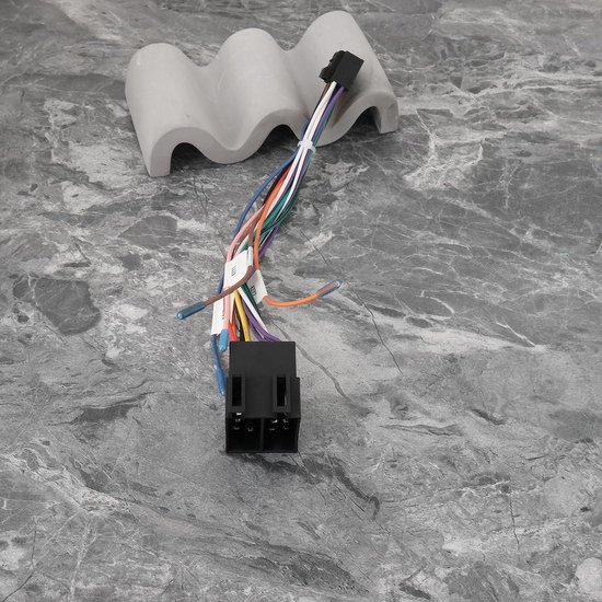 2 Stks ISO Kabel Adapter DIN ISO 16 Pin Radio Kabelboom Adapter Plug ...