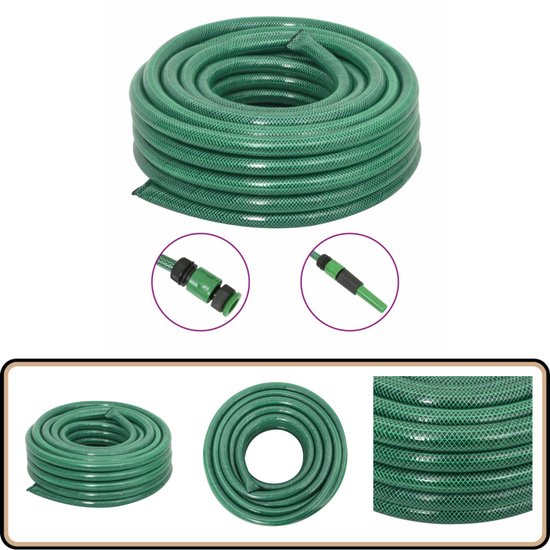 vidaXL Tuinslang - 30m - PVC - Inclusief Koppelingsset Tuinslang ...