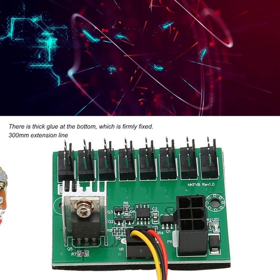 Fan Hub - 8 Way PWM PC Fan Controller - 300 Mm Kabel - 2 Pin 3 Pin 4 ...