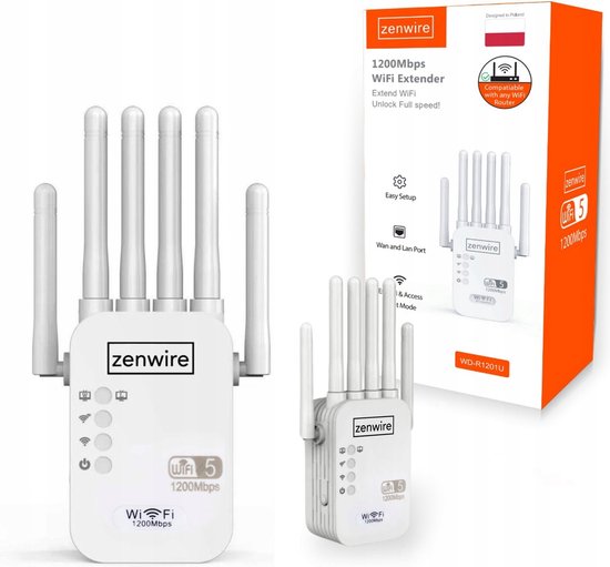 Ultra WiFi Repeater - Zenwire - WD-R1201U - Wifi Signaal Extender ...