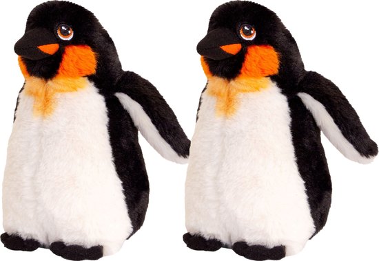 Keel Toys pluche keizers pinguin knuffeldier - 2x - wit/zwart - staand ...