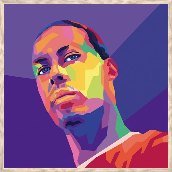 Virgil van Dijk LIVERPOOL poster | poster Virgil van Dijk | 50 x 50 cm ...