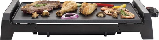 Tafelgrill XL 6 Personen - Elektrische Tafelgrill - Bakplaat - Gourmet ...