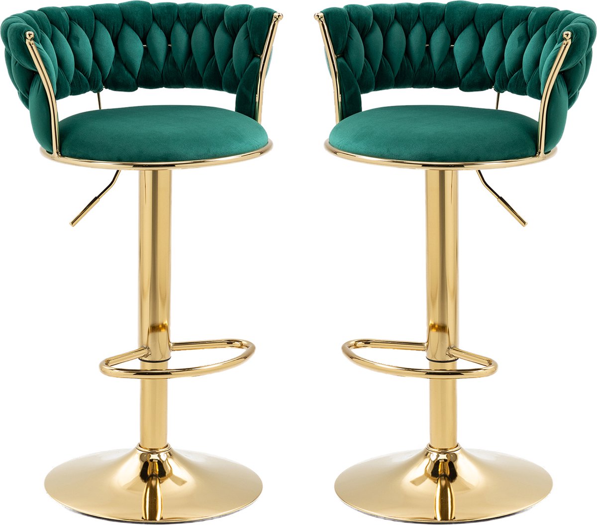 Merax Luxe Barkrukken Set van 2 - Barkruk - Barstoel met Voetensteun en ...