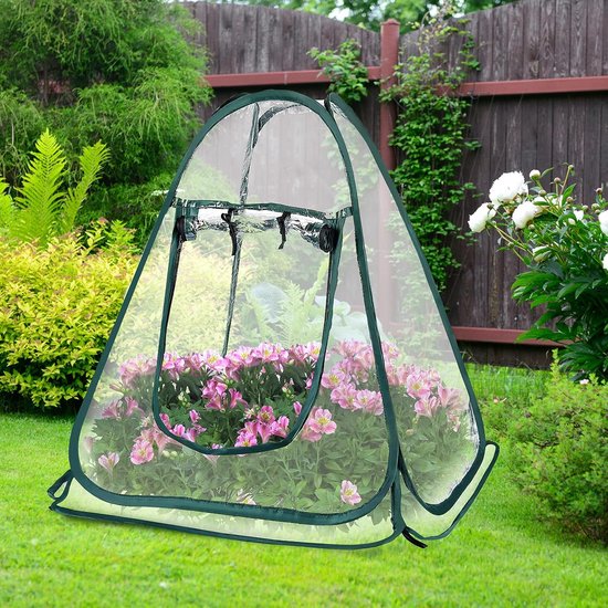 Mini-broeikas, kleine overwinteringstent voor planten, pop-up broeikas ...