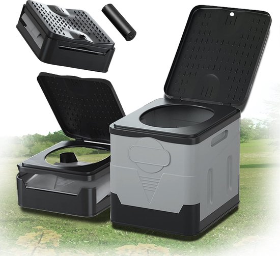 Opvouwbaar campingtoilet, draagbaar toilet, mobiel scheidingstoilet ...