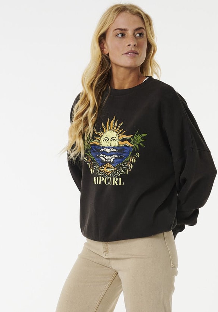 Rip Curl Dames Vest Shore Break Crew - Washed Black | bol.com