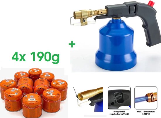 SMH LINE® Soldeerbrander - Dakbranders - Gasbrander - Piezo Ontsteking ...