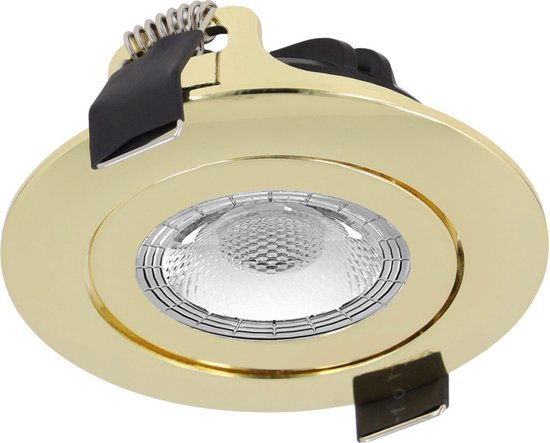 LED inbouwspot Goud/Messing - Dimbaar - 5 Watt - 2700K Extra Warm Wit ...