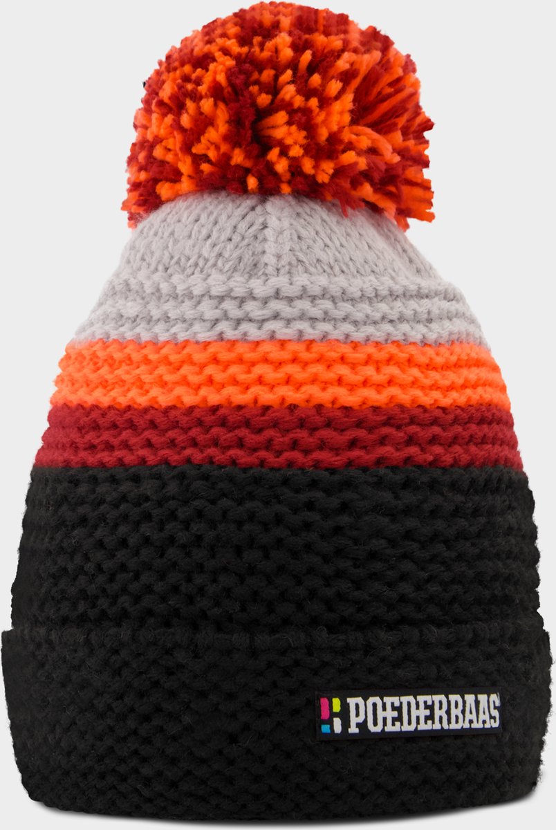 Poederbaas Heren Muts Classic Colorful Beanie 2.0 - zwart oranje ...