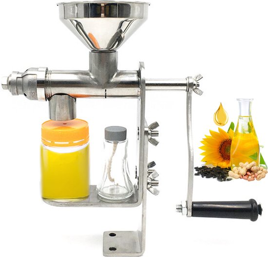 VEVOR Handmatige Oliepers Machine Gemaakt van Roestvrij Staal- Olie ...