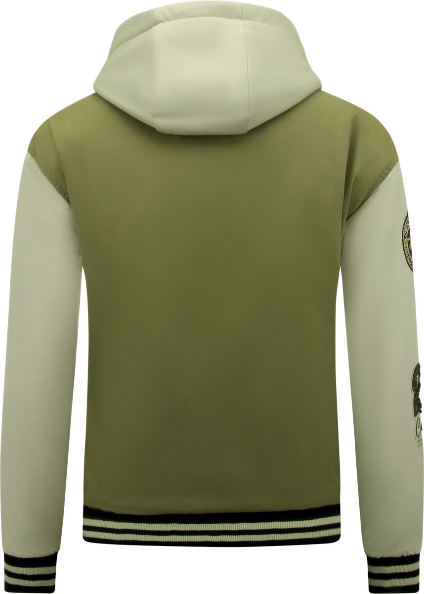 Oversized Baseball Jas Classic met Capuchon -8632- Groen | bol.com