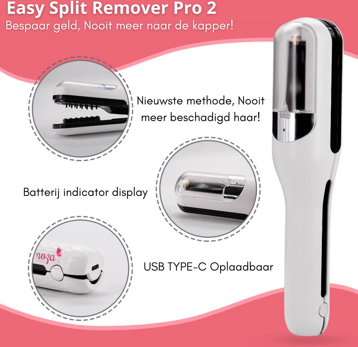 Easy Split Remover Pro 2 - Draadloos - Voor Gespleten Haarpunten ...