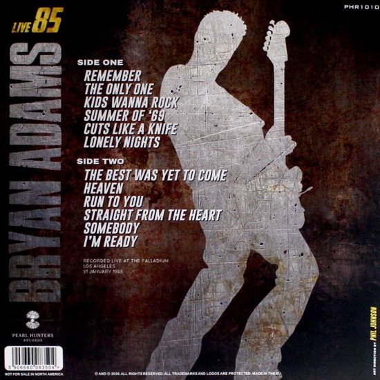 Bryan Adams - Live 85 - Coloured Vinyl - LP, Bryan Adams | Muziek | bol