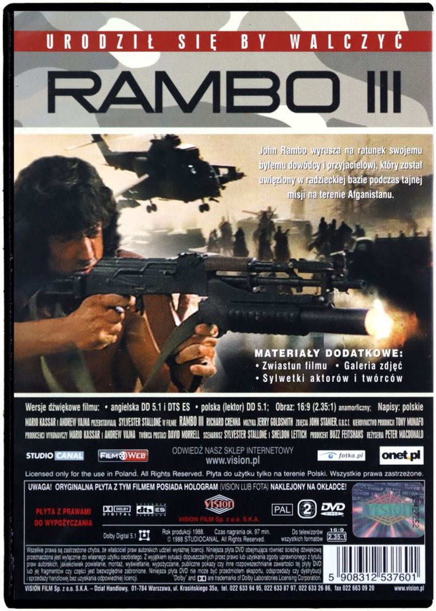 Rambo III [DVD] (Dvd), Richard Crenna | Dvd's | bol