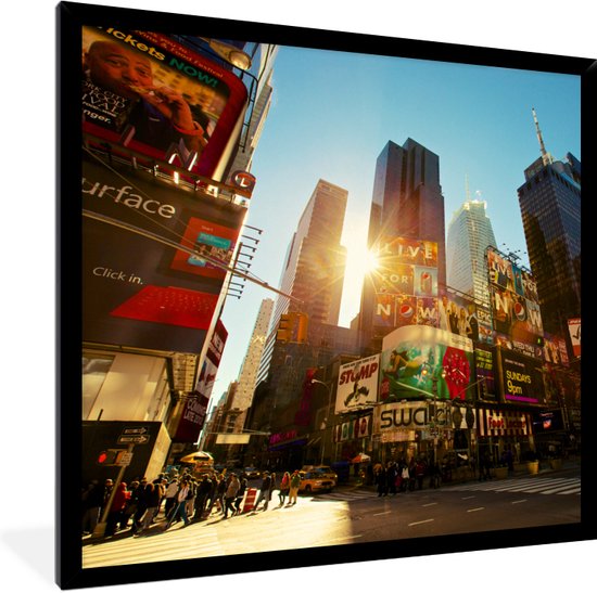 Fotolijst incl. Poster - New York - Amerika - Reclamebord - 40x40 cm ...
