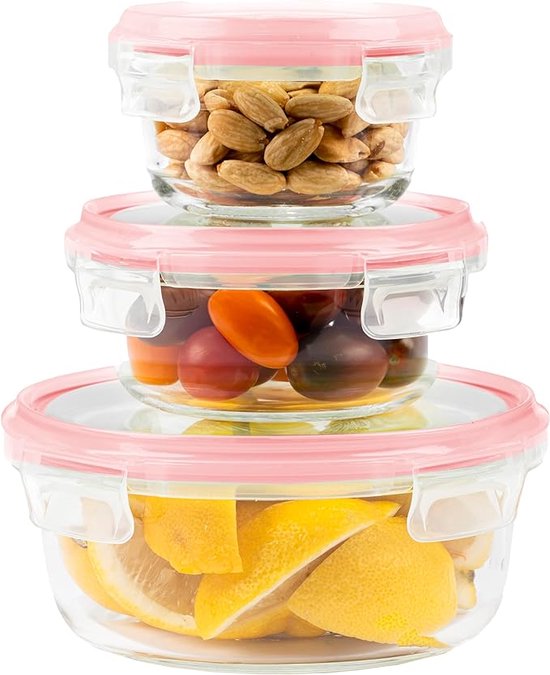 Voedselopbergcontainers - Set of Glass Food Storage Containers | bol