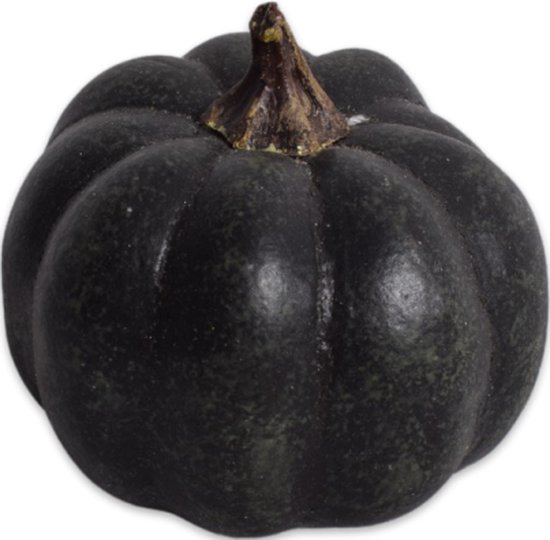 Silk-ka pompoen pumpkin zwart 9CM interieur decoratie Halloween | bol