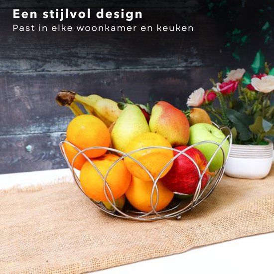 Fruitschaal - Fruitmand - Fruit Opbergmand - Voor lang houdbaar Fruit ...