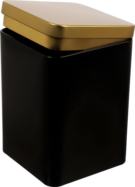 6 x elegante hoekige voorraaddozen/theedoos, aromadicht van metaal voor ...