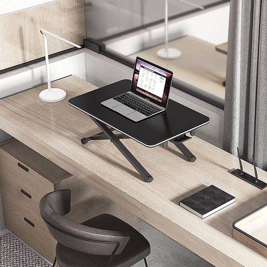 Laptop plank - In hoogte verstelbaar - Ergonomisch design - Zwart | bol