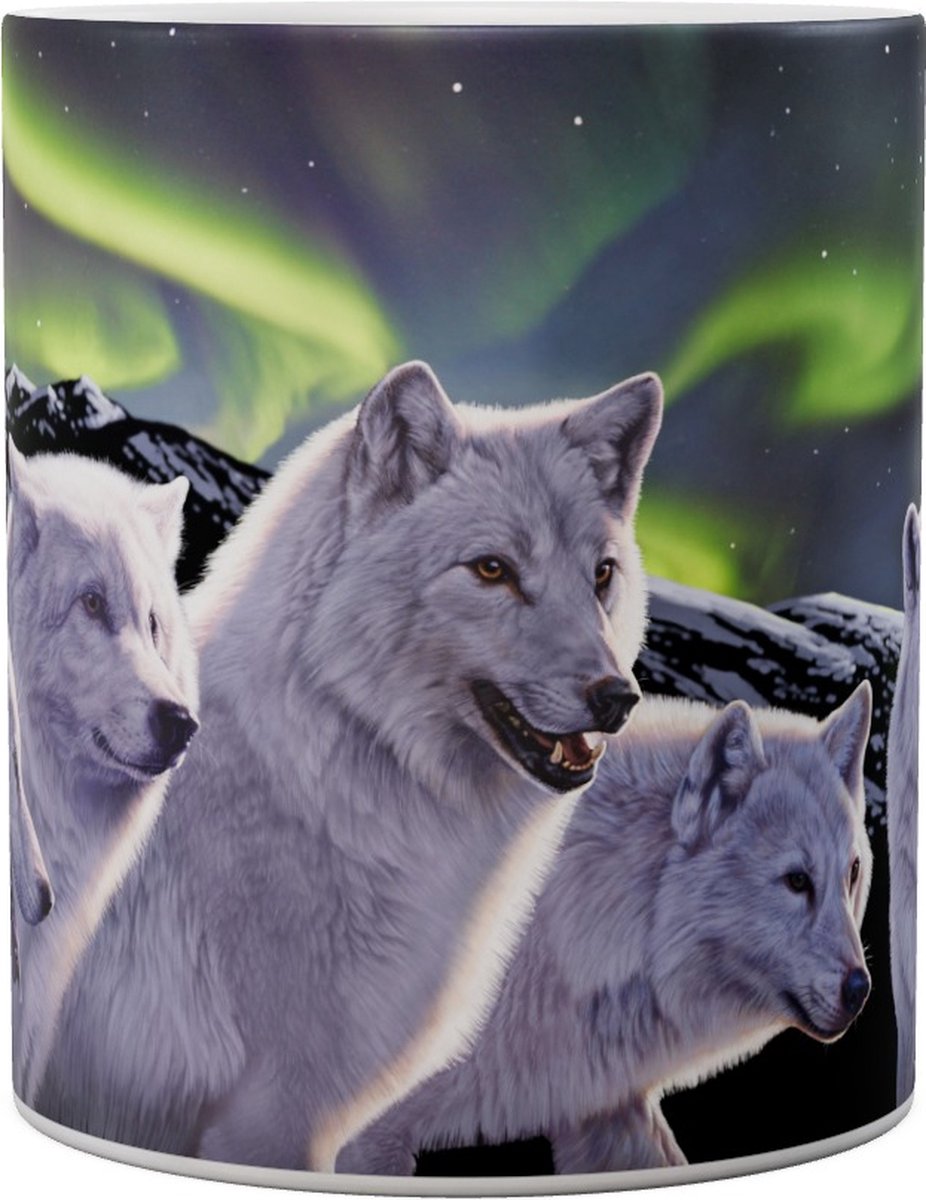 Wolf Northern Lights Wolves - Mok 440 ml | bol.com