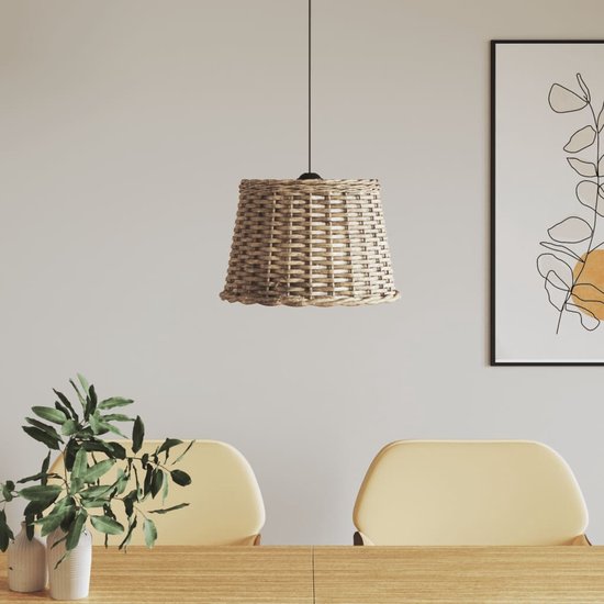 vidaXL - Lampenkap - Ø40x26 - cm - wicker - bruin | bol
