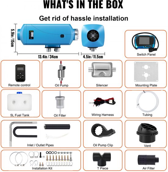Luchtverwarmers Diesel Verwarmer Standkachel diesel lucht diesel ...