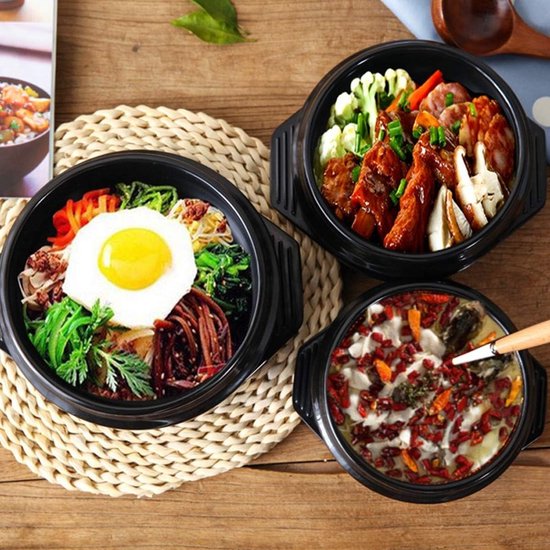 EgBert Korean Dolsot Bowl Big Sized Earthenware Stone Pot Bibimbap ...