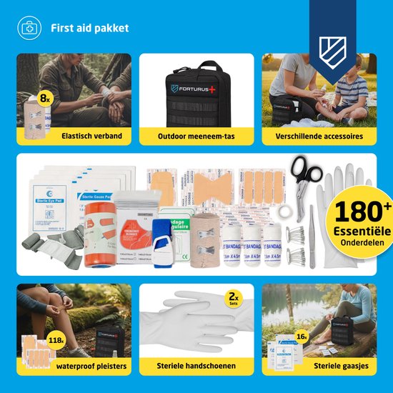 Forturus® Compleet Noodpakket Gezin 72H – Incl. 45L Rugzak, Noodradio ...