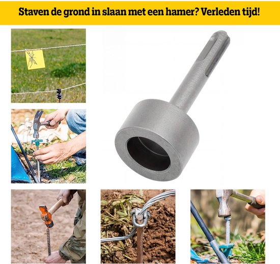 RBST Aardpen Slagadapter - SDS Plus - 21mm binnenmaat - Aardpenadapter ...