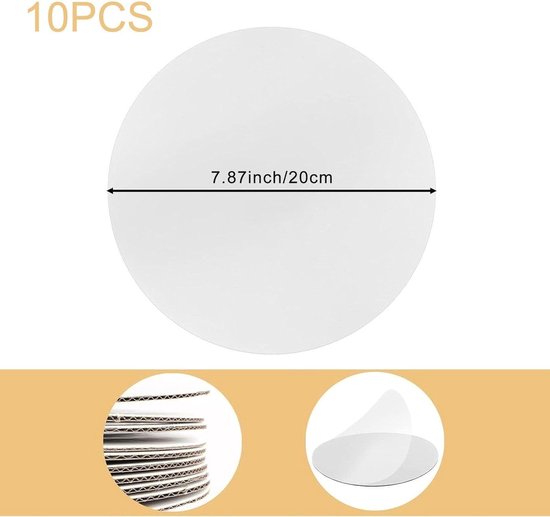 Cake Boards Rond - Taart Karton - Taart Presenteren - Anti-olie Coating ...