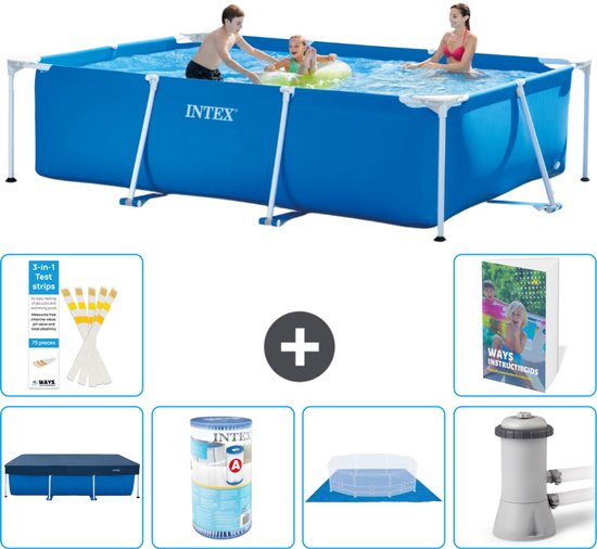 Intex Rechthoekig Frame Zwembad - 300 x 200 x 75 cm - Blauw - Inclusief ...