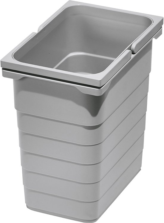 Ninka eins2vier Afvalbak 8 L 310 x 230 x 153 mm grijs aluminium | bol