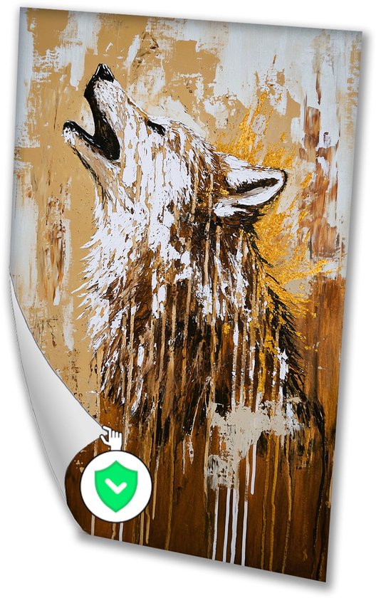Wolf met abstracte details - Wolf posters - Poster dier ...