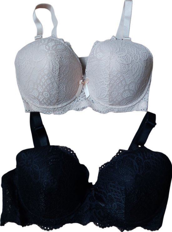 Dames - Voorgevormde BH - Set van 2 - Verstelbare bandjes - Merk ...