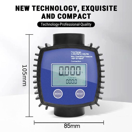 Digitale 1 inch turbine-debietmeter met hoge nauwkeurigheid - 5-120 ...