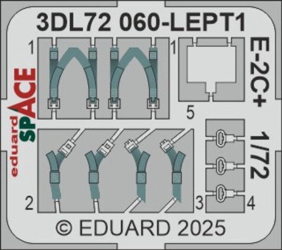 1:72 Eduard 3DL72060 Space - Cockpit Details voor Hawkeye E-2C ...