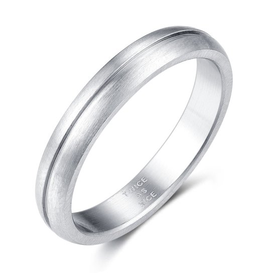 Onbepaald Ring in edelstaal, glad 62 | bol